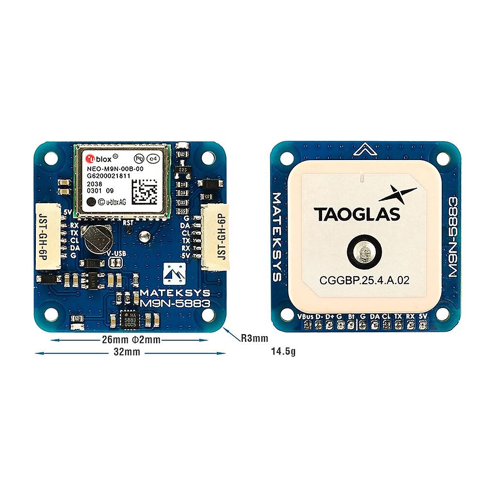 Matek Systems GNSS M9N-5883 NEO-M9N GPS Module With Magnetic Compass ...