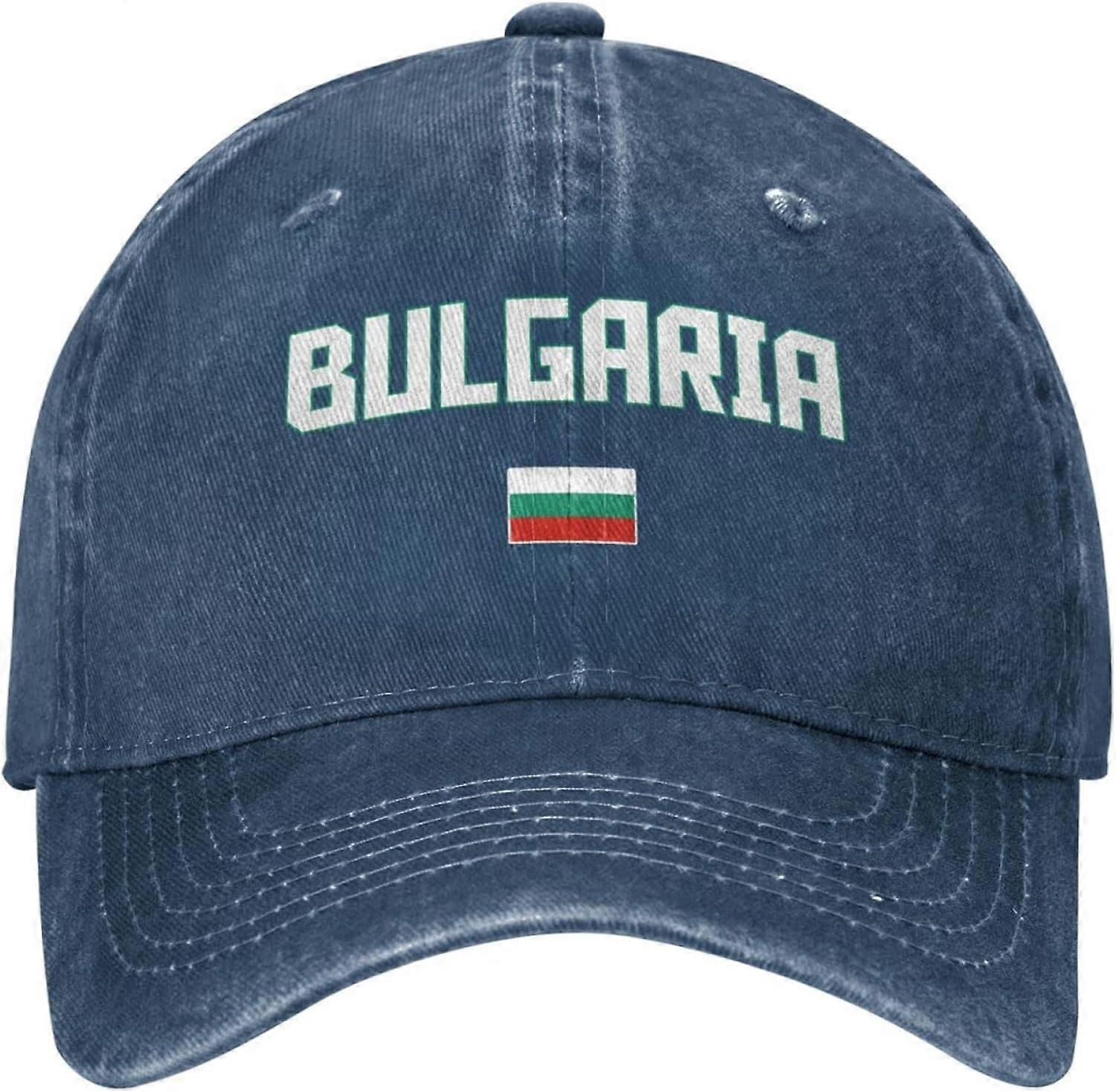 nx1220 Navy Washed Denim Baseball Cap Bulgaria Flag Cool Bulgarian Men ...