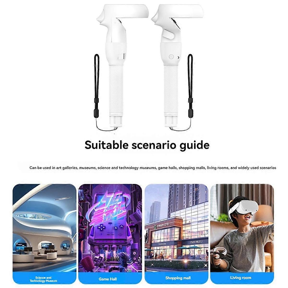 VR Controller Adapter for 2 Handle Grips Extensions Long Arms for Quest ...