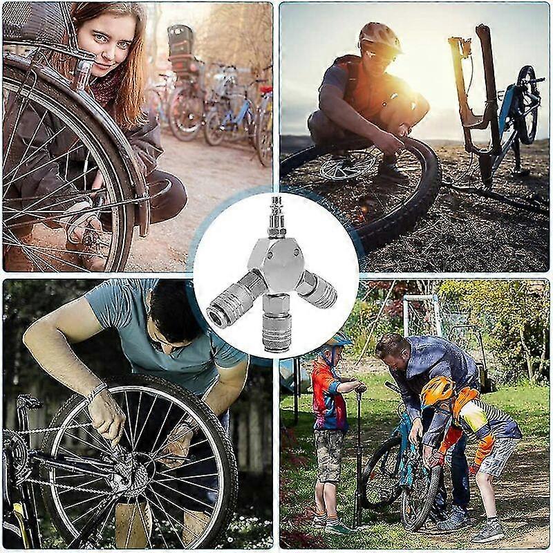 Compressed Air Y Splitter - Quick Connect - 3 Way - Pneumatic Connector ...