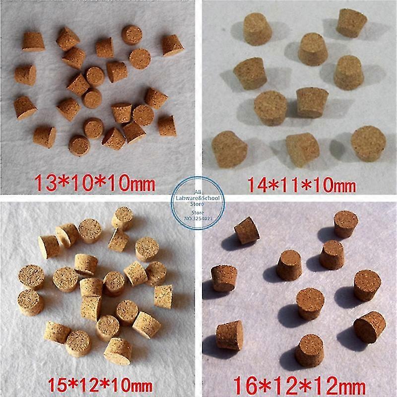 100pcs Top Dia 7.5mm To 30mm Wooden Cork Lab Test Tube Stopper Kettle ...