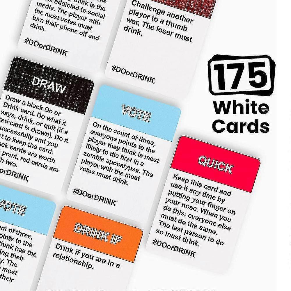 Do Or Drink Win Or Blackout Party Cards Board Game For Camping Parties ...