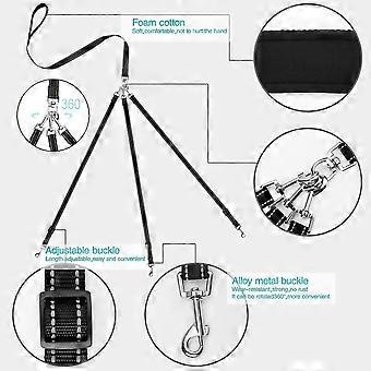 Heavy Duty Tangle Free 3/three Way Dog Coupler Leash With Padded DRC ...