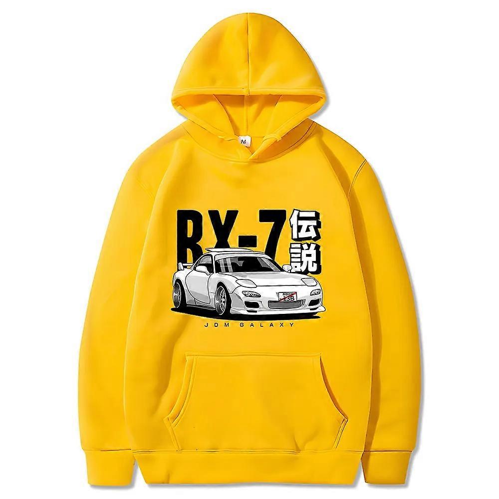 Initial D JDM Hoodie Vintage RX7 FD Drift Japanska Bilar Tryckt Tröja ...