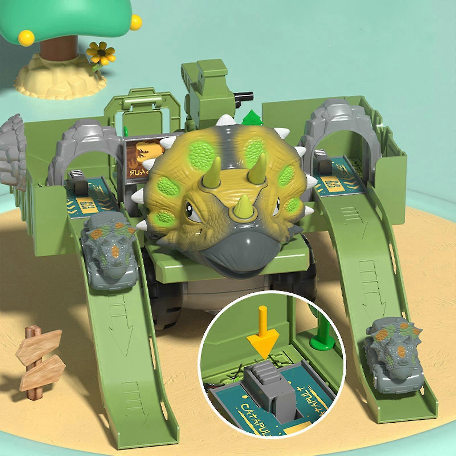 Dinosaur Base Toy Set For 3 4 5 6 Years Old, Tracks Transport Plane Toy ...
