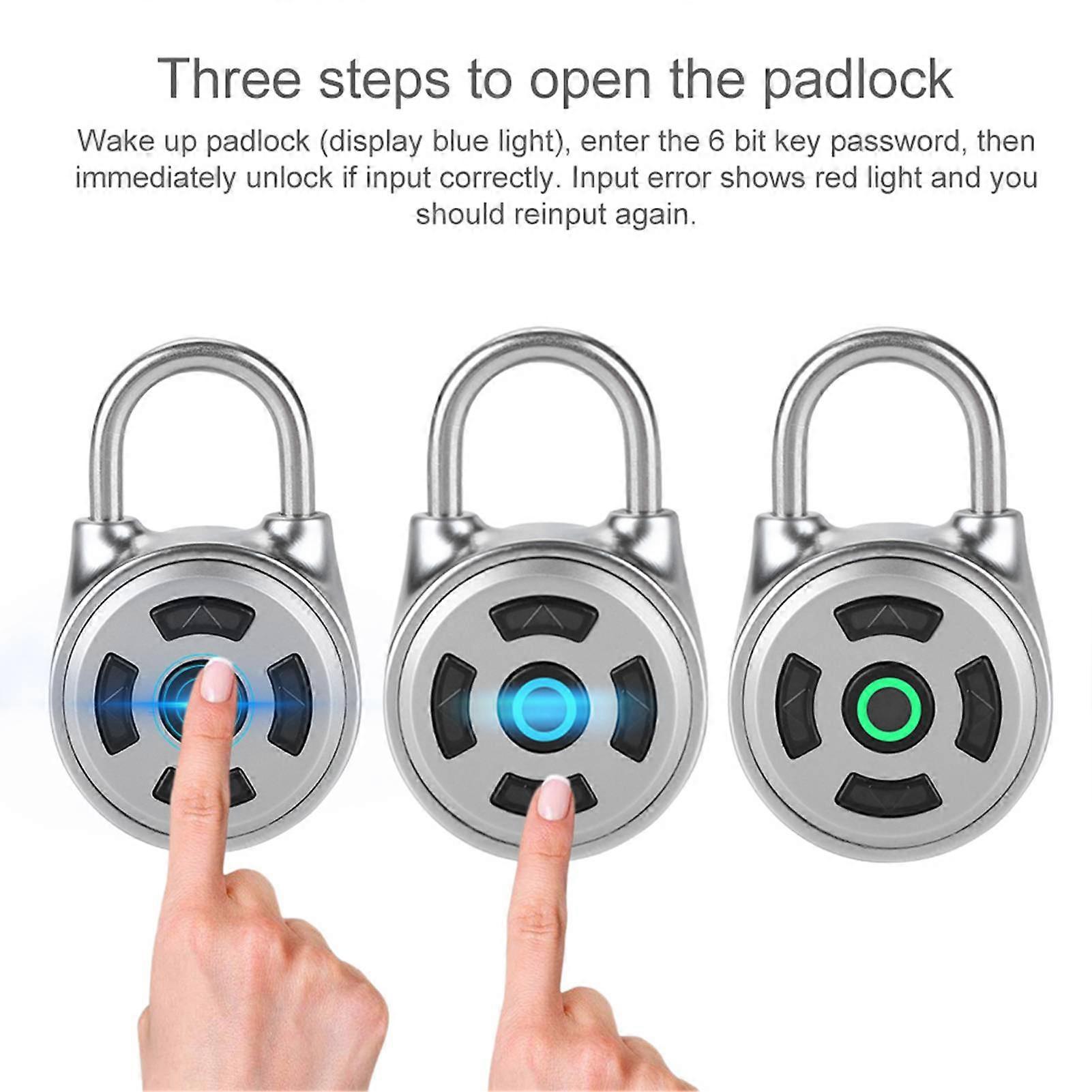 Universal Mini Wireless Metal Bluetooth Padlock Electronic Keyless Lock ...