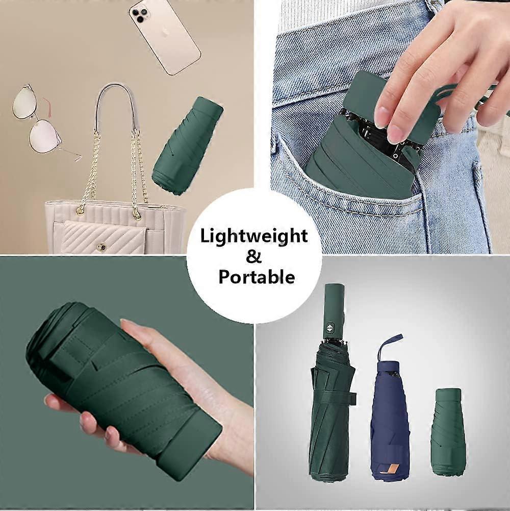 mini resa solparaply för handväska med fodral, kompakt UV-paraply skydd ...