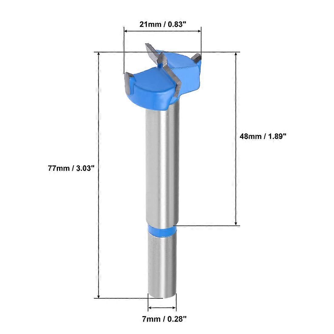 Forstner Drill Bits 21mm, Tungsten Carbide Wood Hole Saw Auger Opener ...