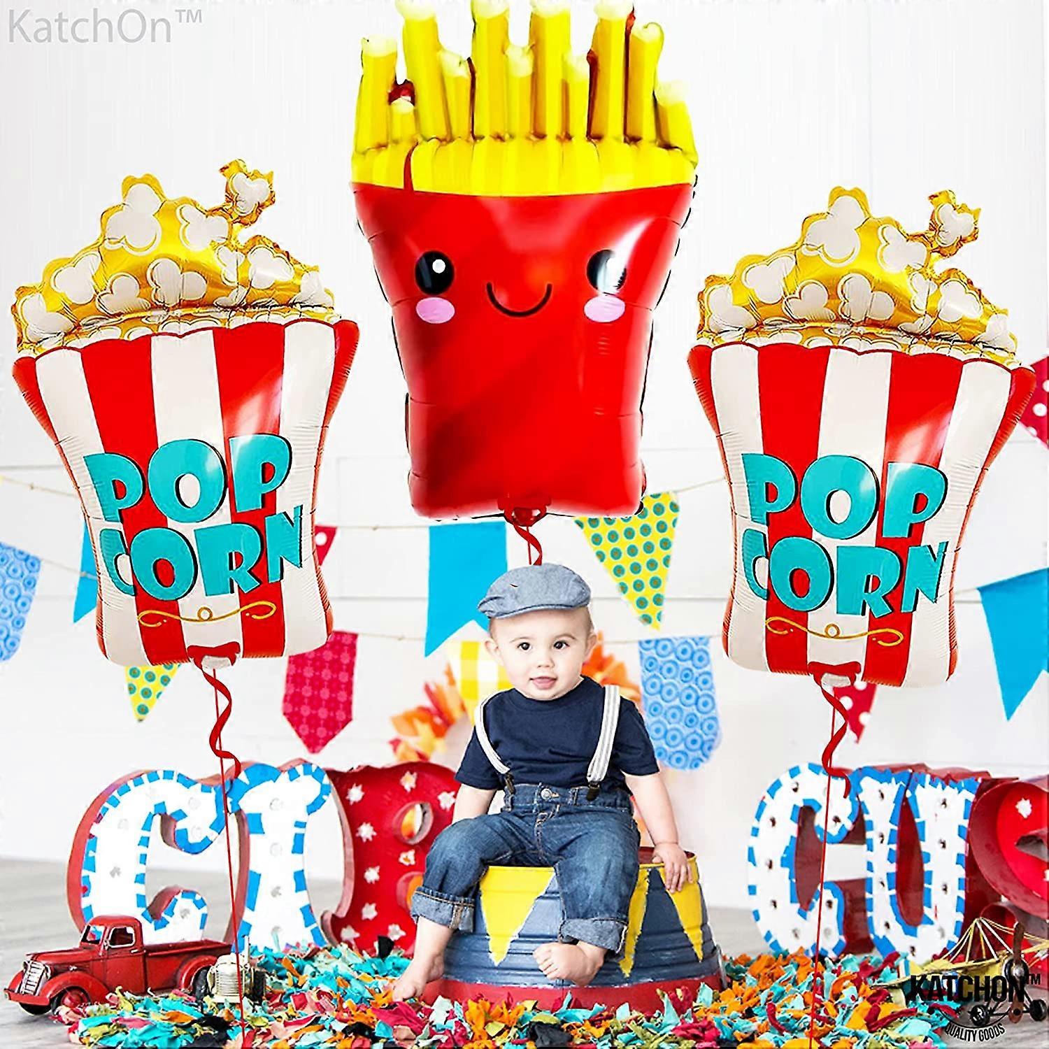Big, Popcorn Balloon Decorations Set- 30 Inch, Carnival Theme Party ...