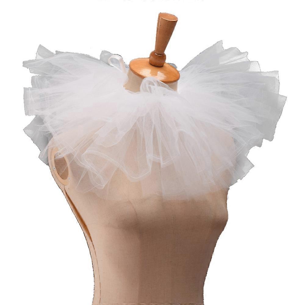 Big Neck Ruff Collar Victorian Cosplay Clown Halloween Costume ...
