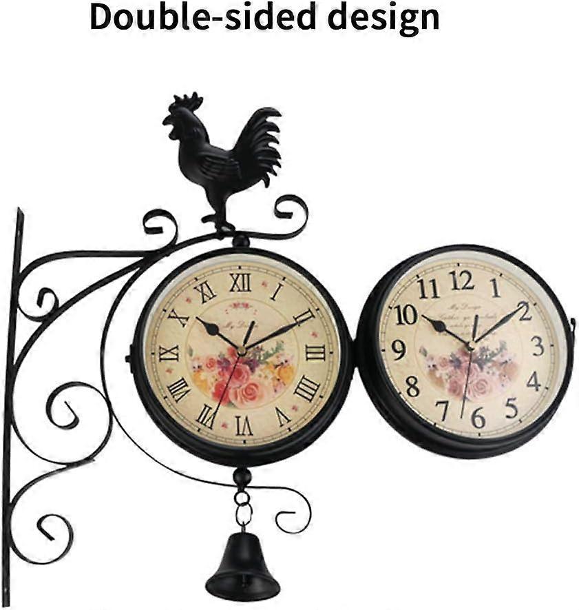 Garden Clock Weatherproof Outdoor Retro Clocks Outdoor Wall Clock ...