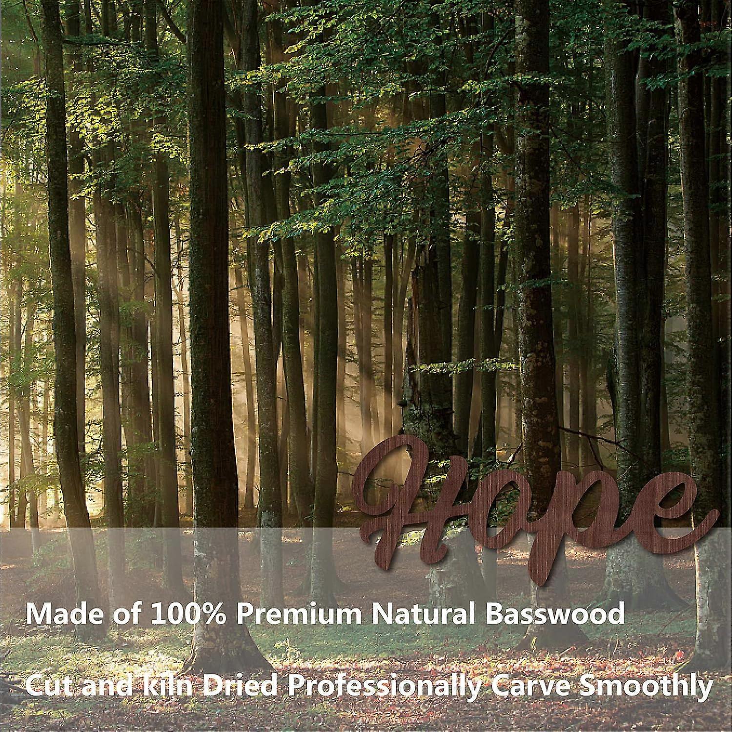 Cutout Sign Hope Wooden Wall Art Decor Wood Word Sculpture Signs Rustic ...