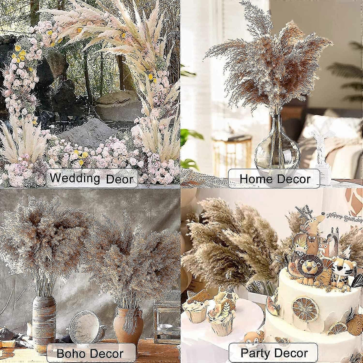 30 S Dried Pampas Grass, Pampas Grass Fluffy Pampas ,17 Inch Bulk ...