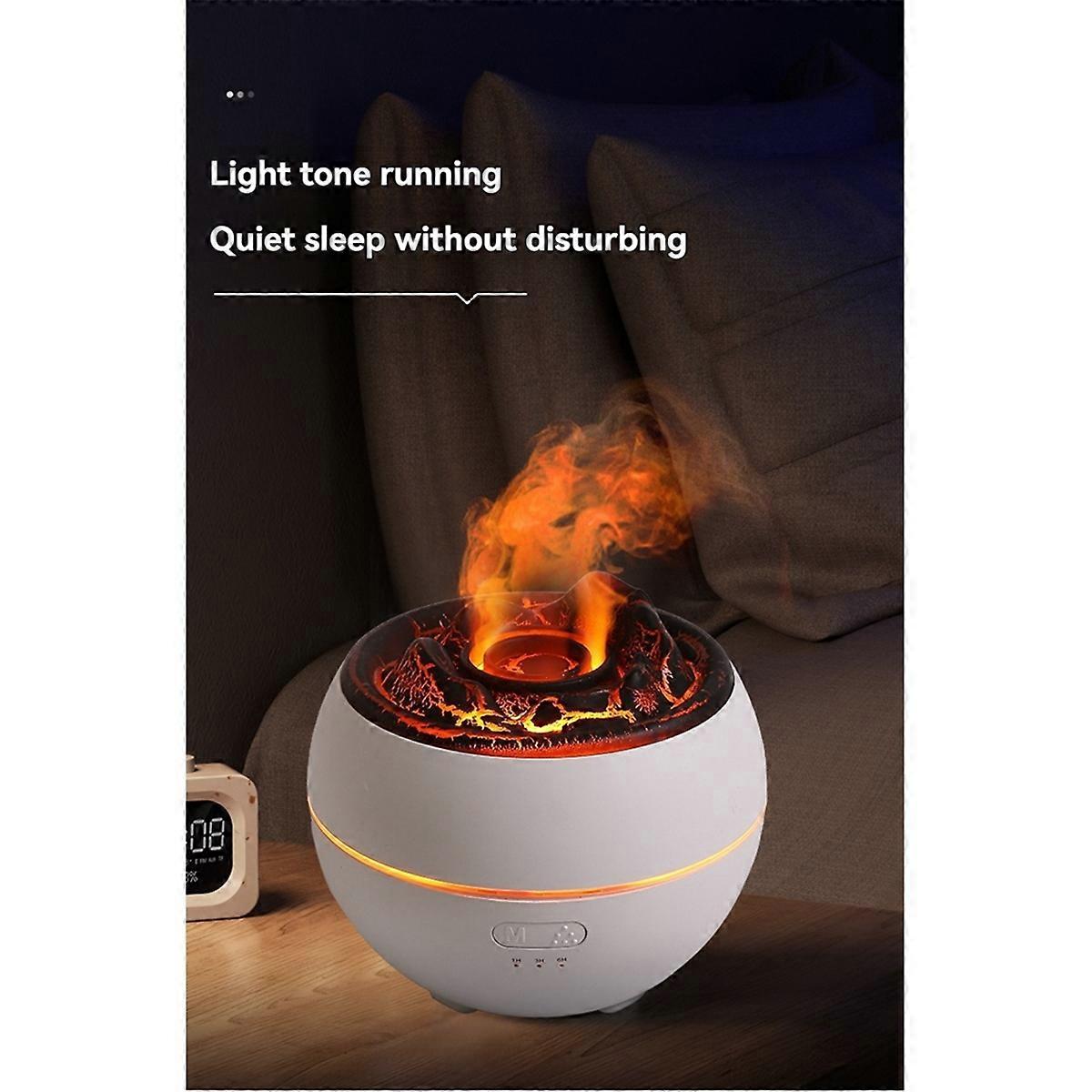 Simulated Volcano Lava LED Light Humidifier USB Noiseless Essential Oil ...