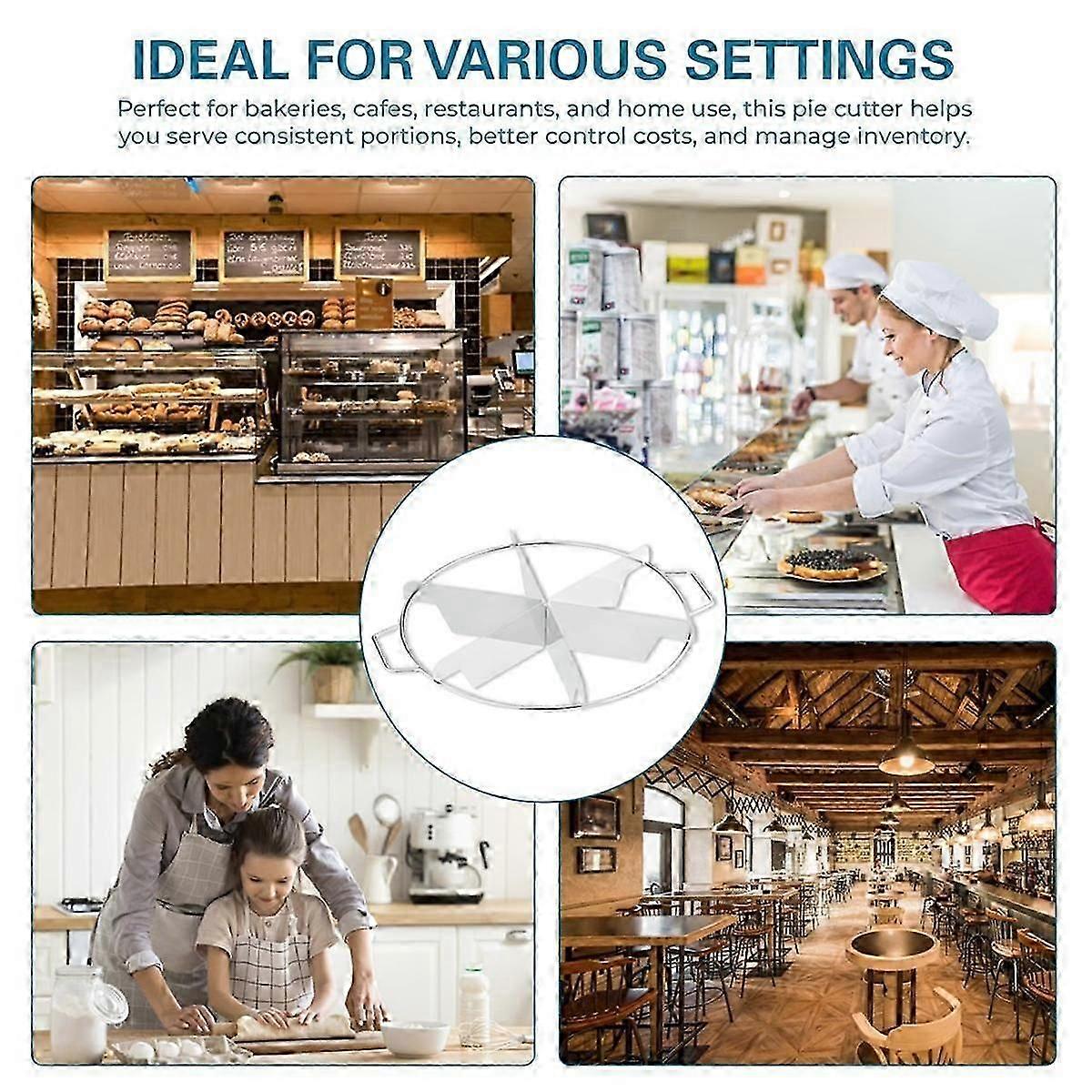 Stainless Steel Pie Cutter 6-Slice Pie Cutter Creates Beautifully ...