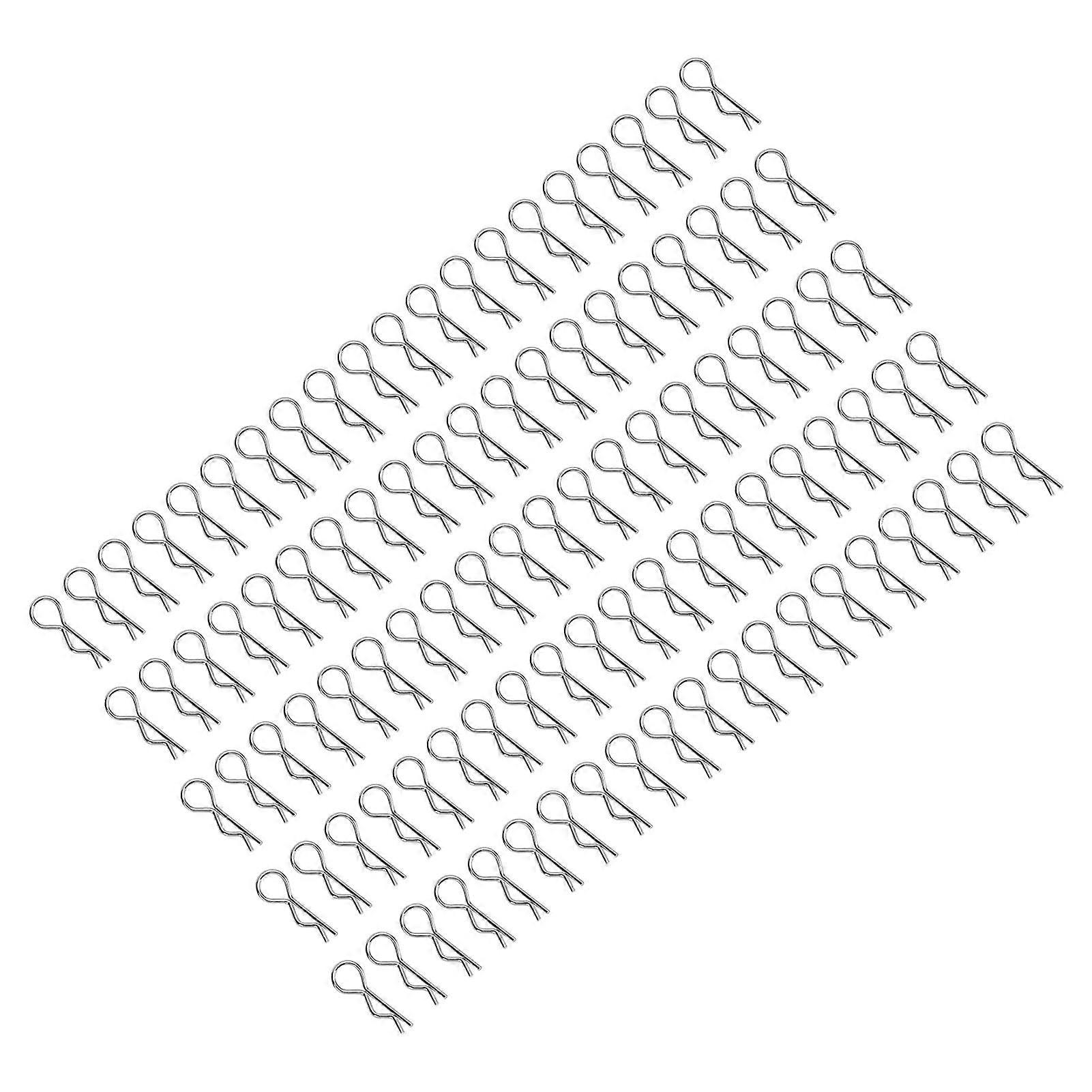 100pcs R Type Body Shell Clips Pin for 1/10 1/12 1/16 RC Car Metal Body ...