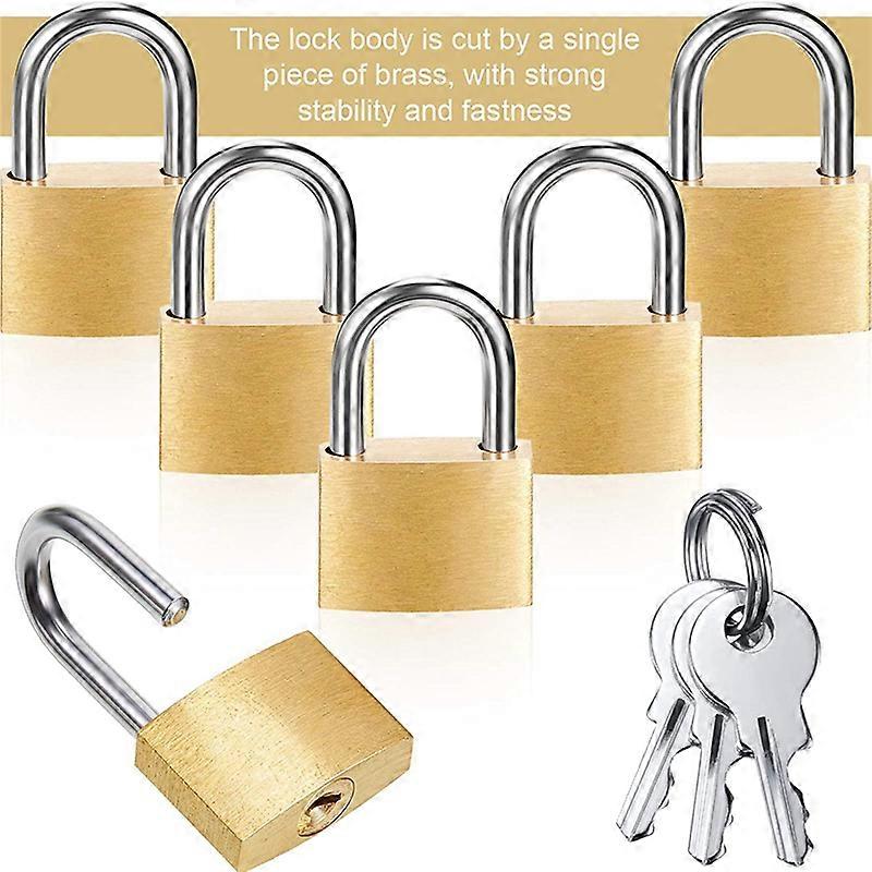 12 Pack Mini Padlock Small Padlock Solid Brass Locks with 3 Key for ...