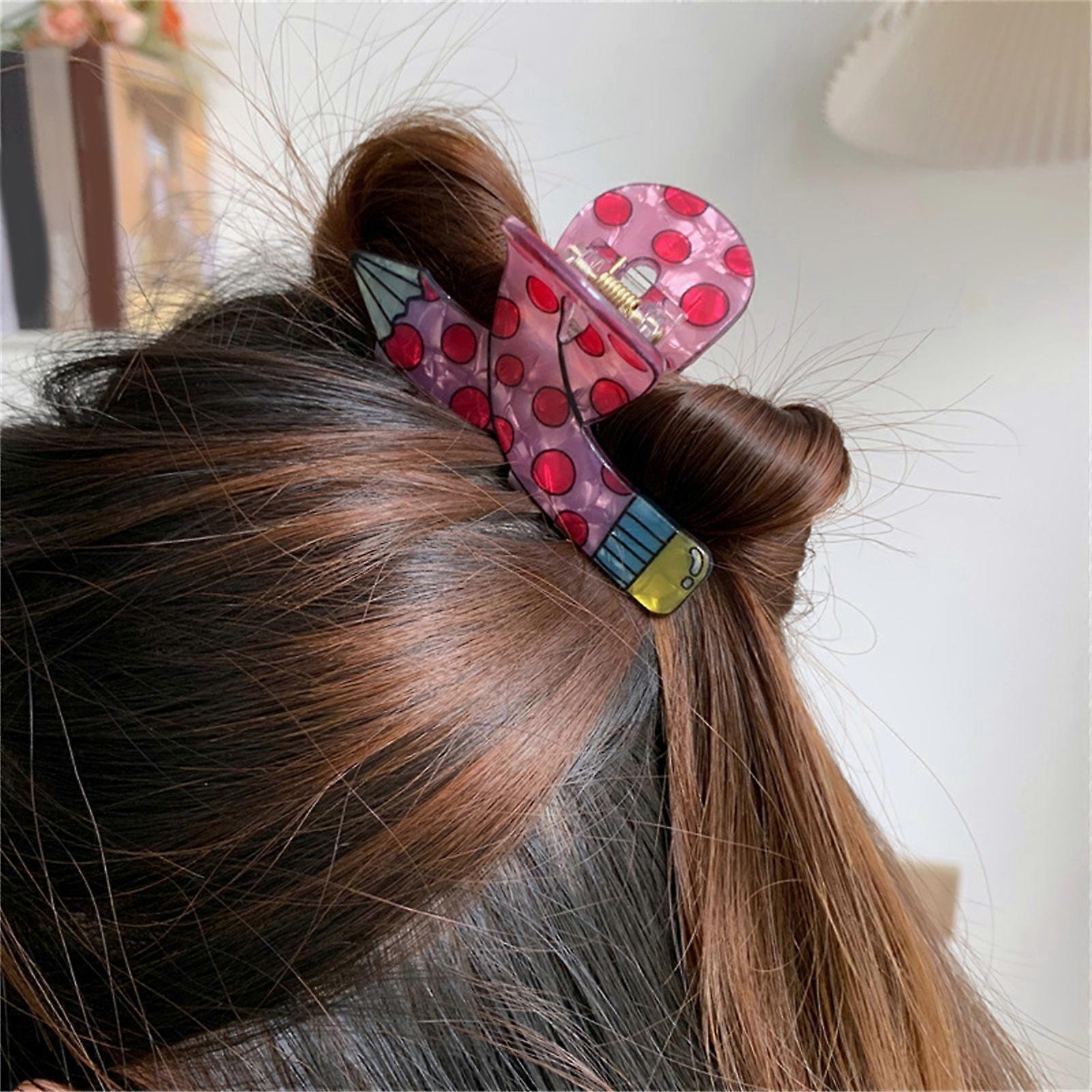 Functional Hair Claw Decorative Hair Clip Elegant Plastics Women Hair ...