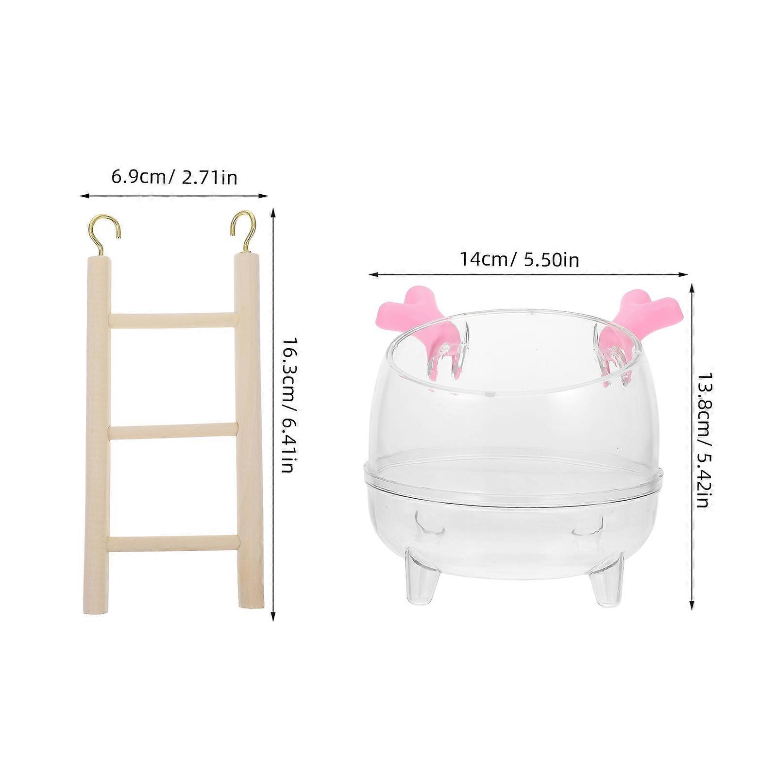 Hamster Bath Sand Bath Container Bathroom Toilet Transparent | Fruugo UK