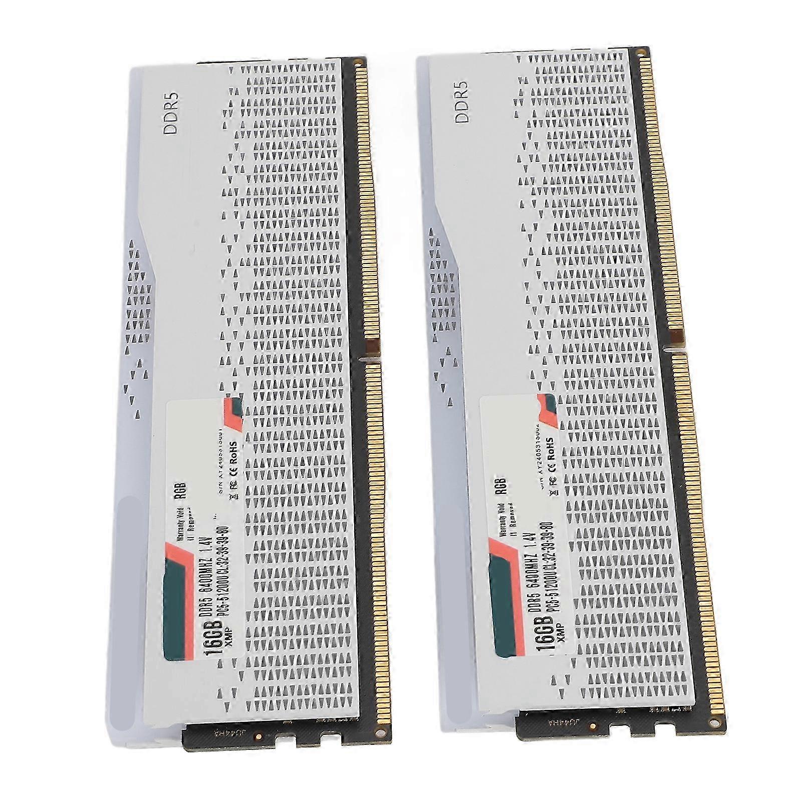 2 x 16GB DDR5 6400MHz RGB Memory Kit PC5 51200U CL32 XMP3.0 EXPO for ...
