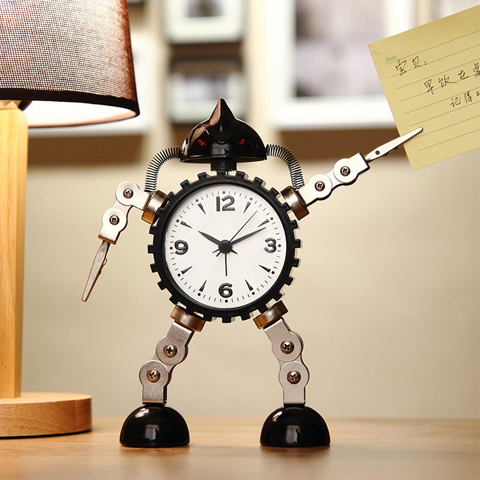 Gear Robot Desktop Alarm Clock for Creative Student Silent for Time ...