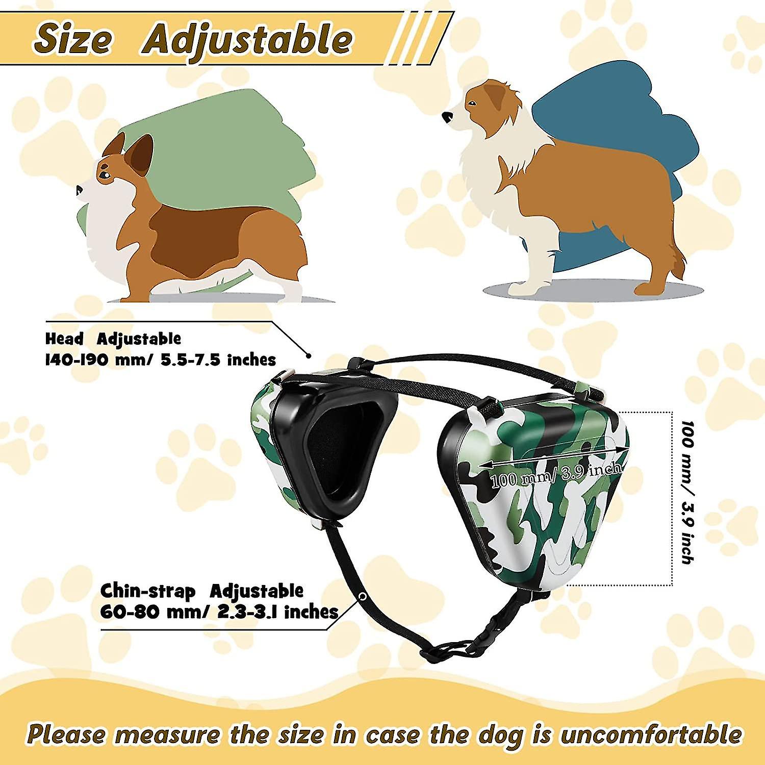 Dog Noise Protection Ear Muffs Noise Cancelling Headphones For Dogs ...