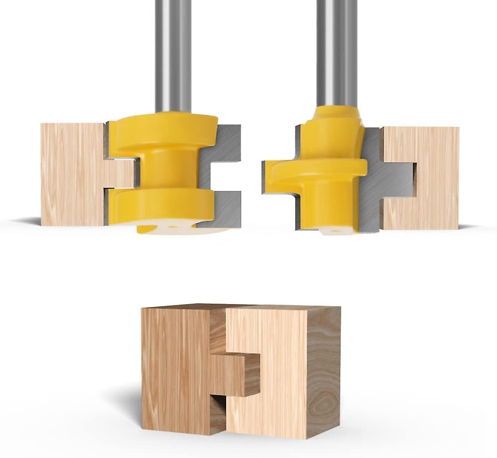 Router Bits 2pcs 8mm Shank T-Slot Square Tenon Tenning Tenning Cutter ...