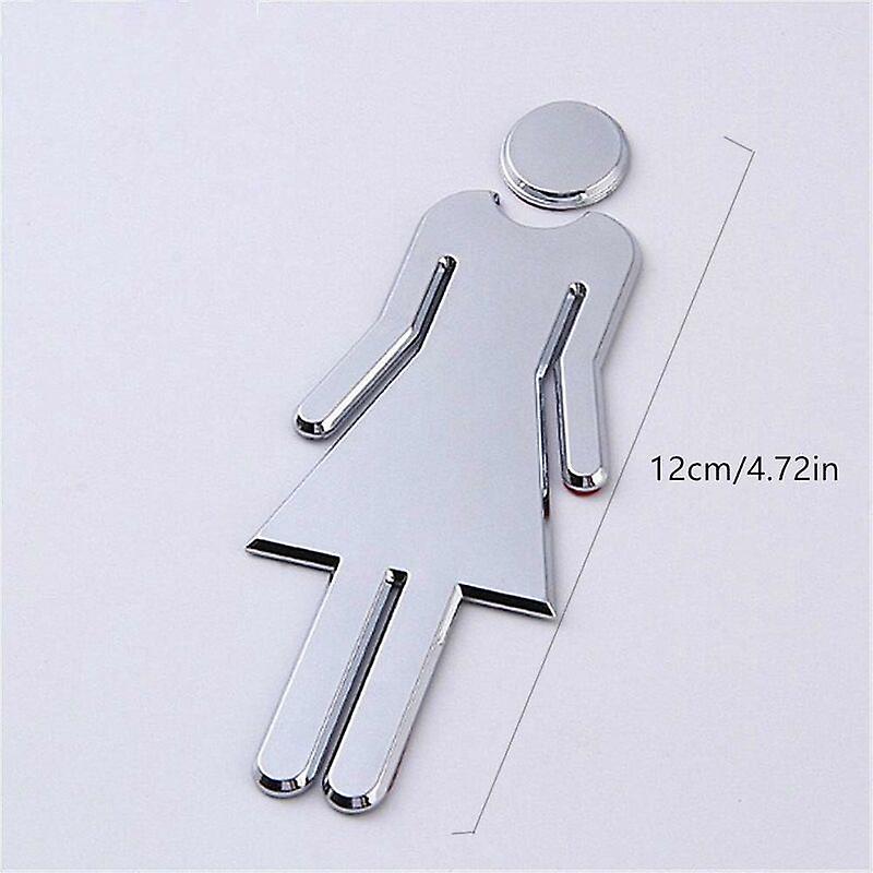 WC Signs Male Female Toilet Male Female Signs WC Pictogram Door Plate 2 ...