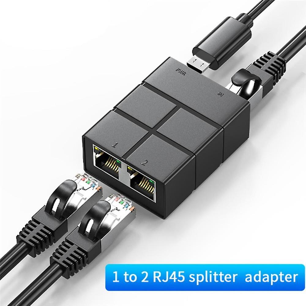 Network Cable Splitter 1 To 2 Simultaneous Internet Broadband Network ...