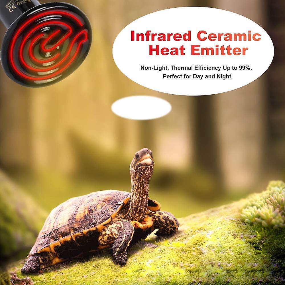 Farm 2 Pack Reptile Heat Lamp 200w Infrared Ceramic Emitter Basking ...