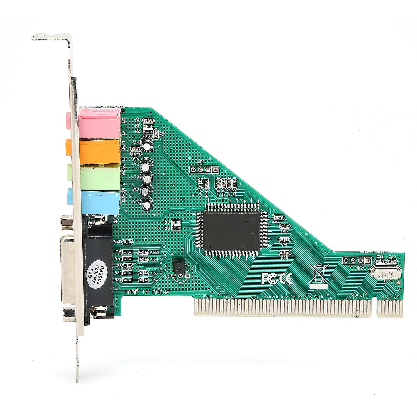 PCI Sound Card 4 Channel 120dB Duplex Playback Computer Accessory for ...
