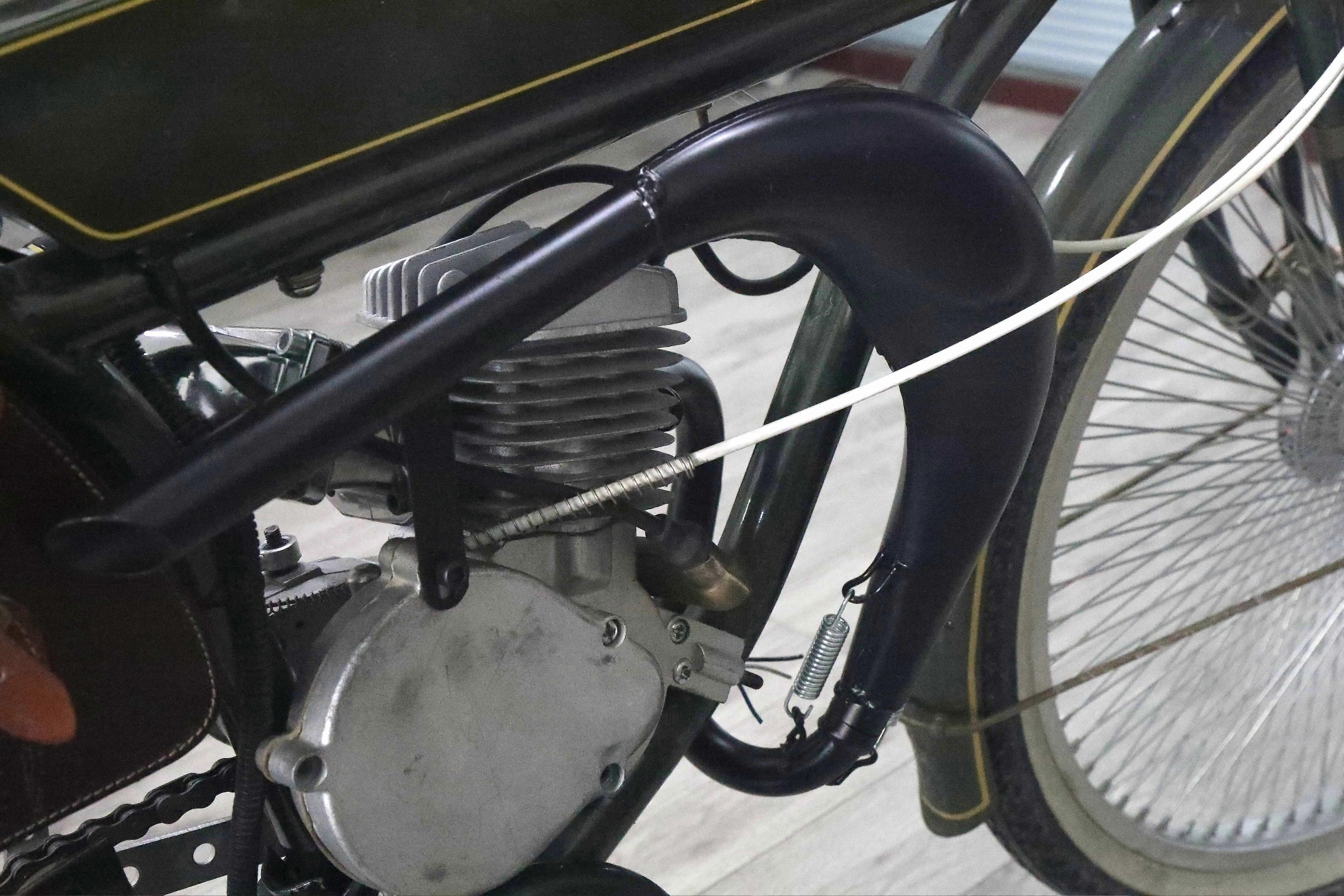 Unique Pipepipe Muffler Black Fit 50 80cc 2 Stroke Bike Gas Engine ...