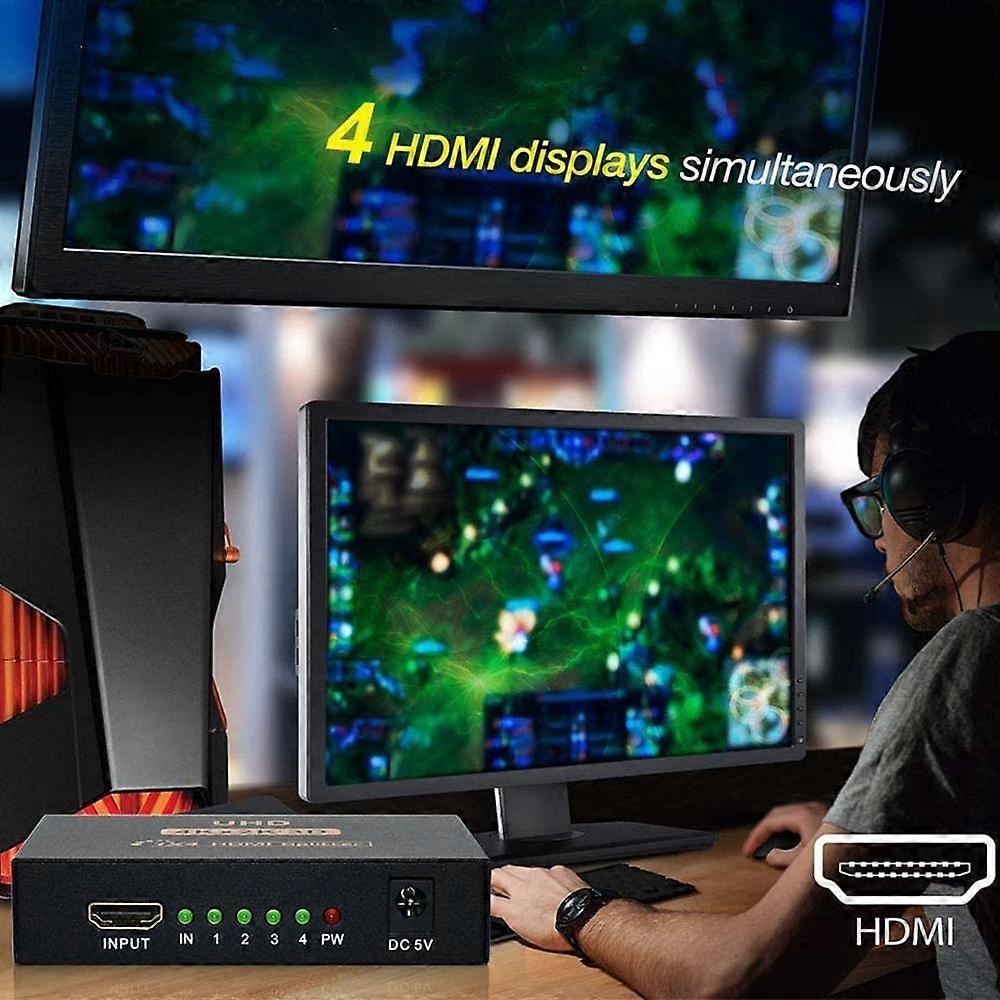 Piao Hdmi Splitter 1 In 4 Out, One Minute Four Lines 4K High-Definition ...