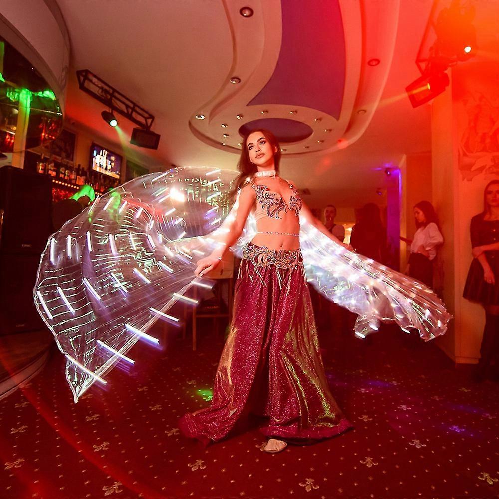 LED Dance Fairy Wings Colorful Butterfly Belly Dancing Costume Easter ...