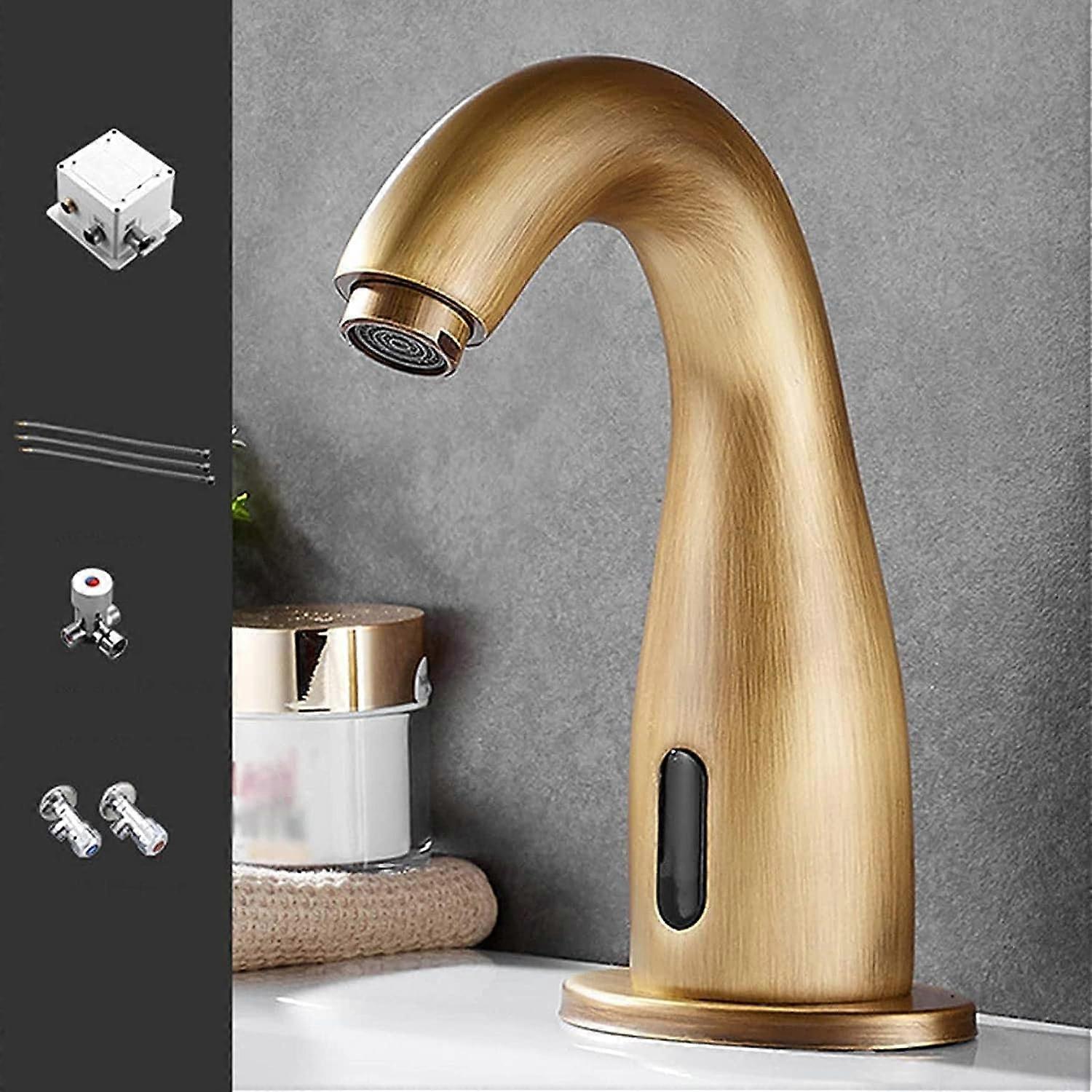 Touchless bathroom sink faucet with retro automatic sensor Antique ...