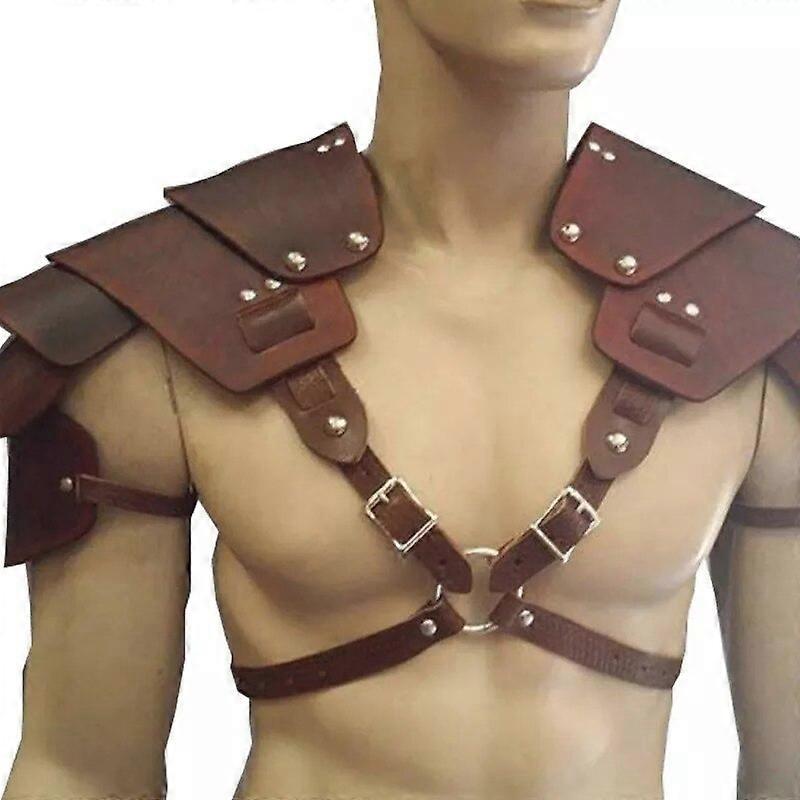 Medieval Viking Warrior Shoulder Armor Gladiator Samurai Knight Pauldrons Gothic Steampunk PU ...