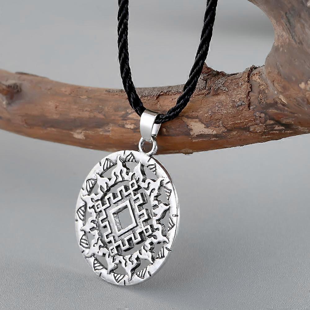 Valkyrie Slavic Lada Star Amulet Necklace Pendant Rope Chain Viking ...