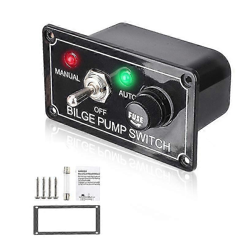 12v Fused Marine Bilge Pump Switch Panel With Led Indicator | Fruugo UK