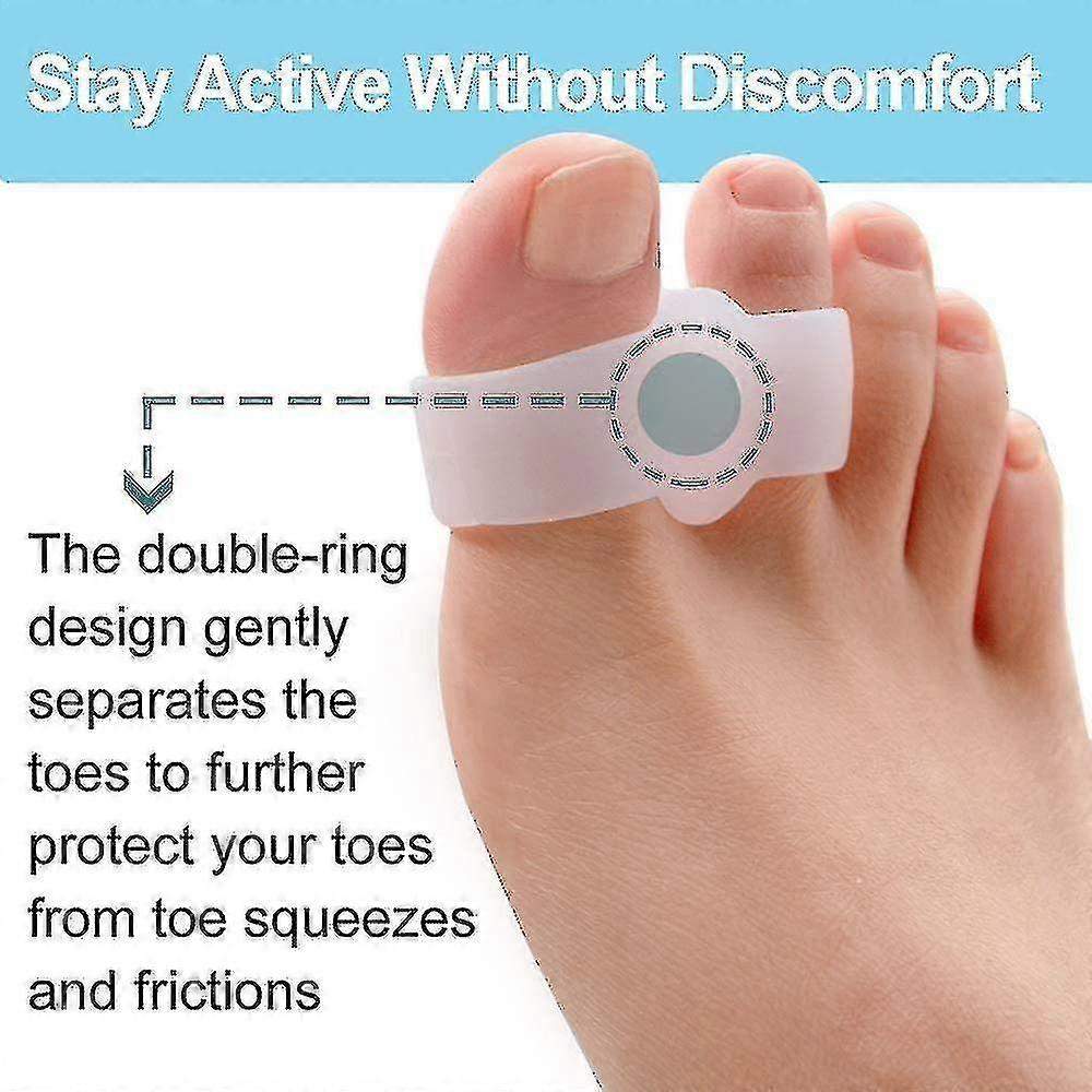 Pack Of 12 Bunion Corrector, Toe Separators With 2 Loops, Big Toe Spacer Suitable For Bunion And ...