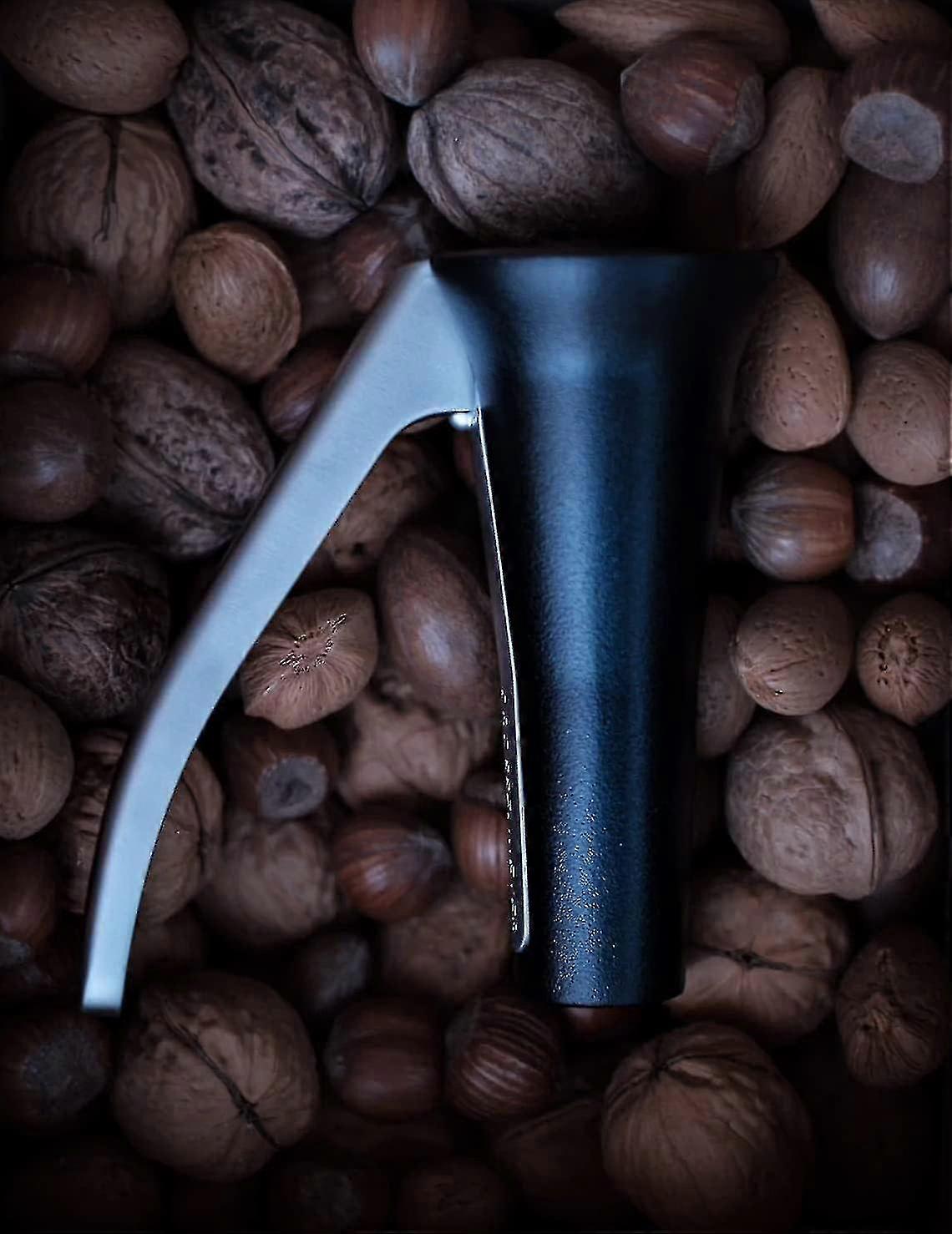 Black - 1 Piece Stainless Steel Nutcracker - Efficiently Cracks All ...