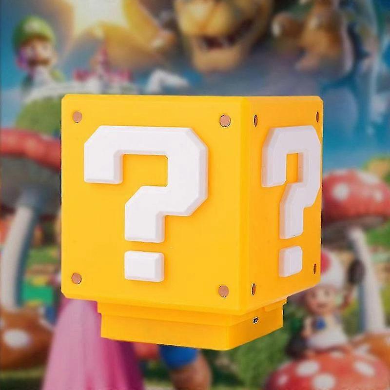 Super Mario Bros Led Question Mark Sounding Charging Night Light Bricks ...