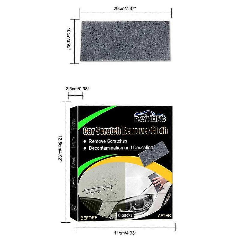 6pcs Nano Repair Cloth Car Scratch Magic Cloth Repair Scratches Paint ...