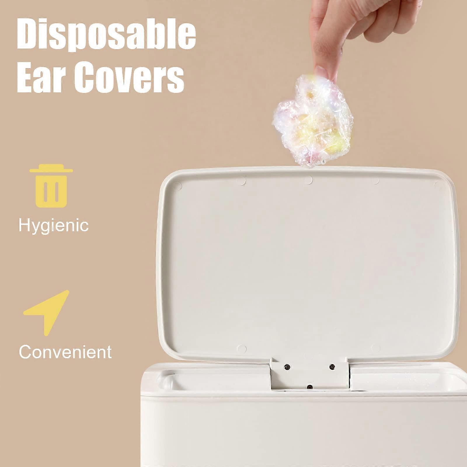 100 Pcs Ear Caps Waterproof Disposable Clear Ear Protectors Plastic Ear ...