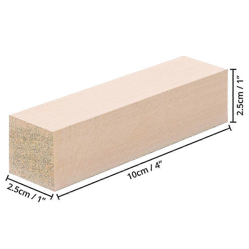 Large Carving Wood Blocks (10 Pack) 4 X 1 X 1 Inches Unfinished ...