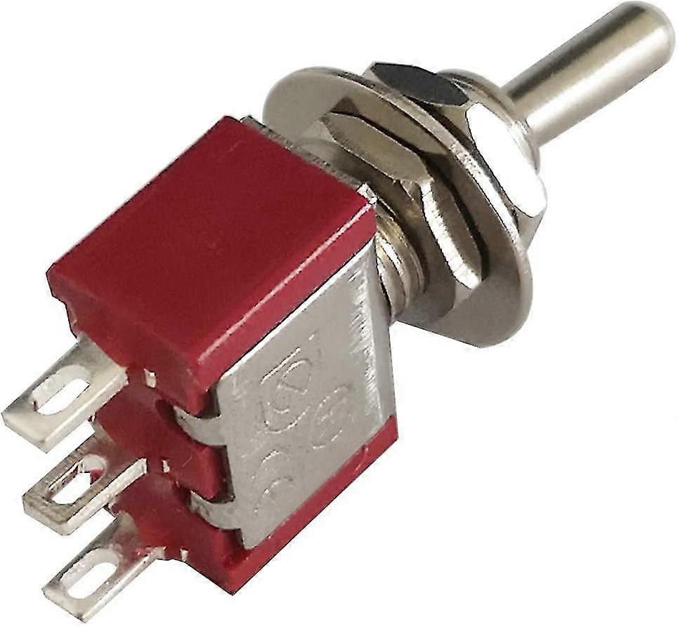 10 Piece Mini Toggle Switch, Ac 125v 6a / 250v 2a 3 Pin Spdt On-off-on 3 Pin 3 Position Spdt ...