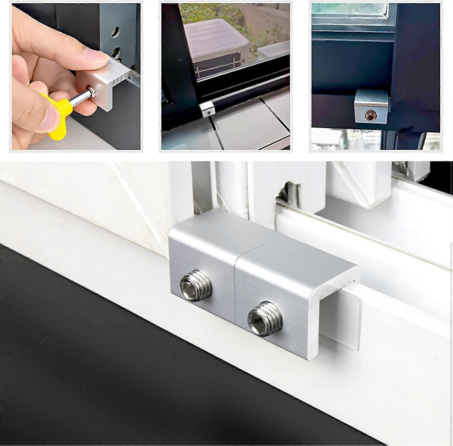 Set of Bavoe 4 Sliding Window Wedge Restrictor Lock Adjustable Aluminum ...