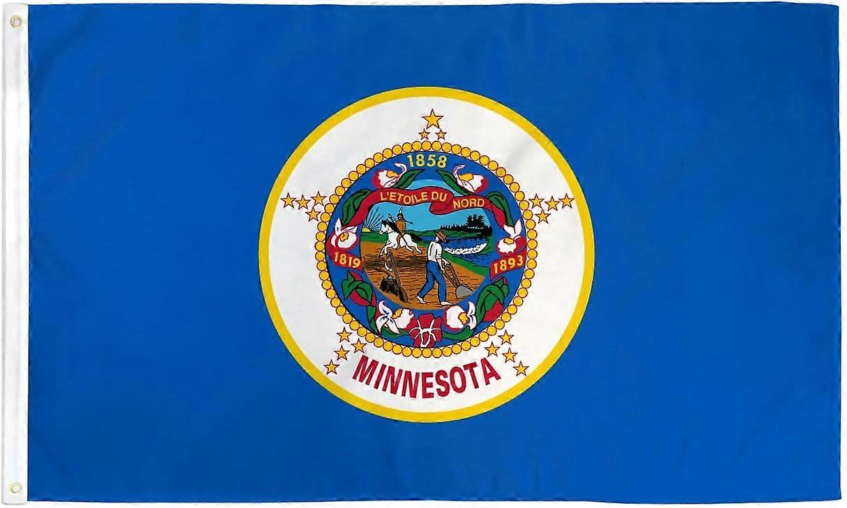 Minnesota State Flag 3x5 ft Outdoor, Vivid Colour MN Flags Minnesota ...