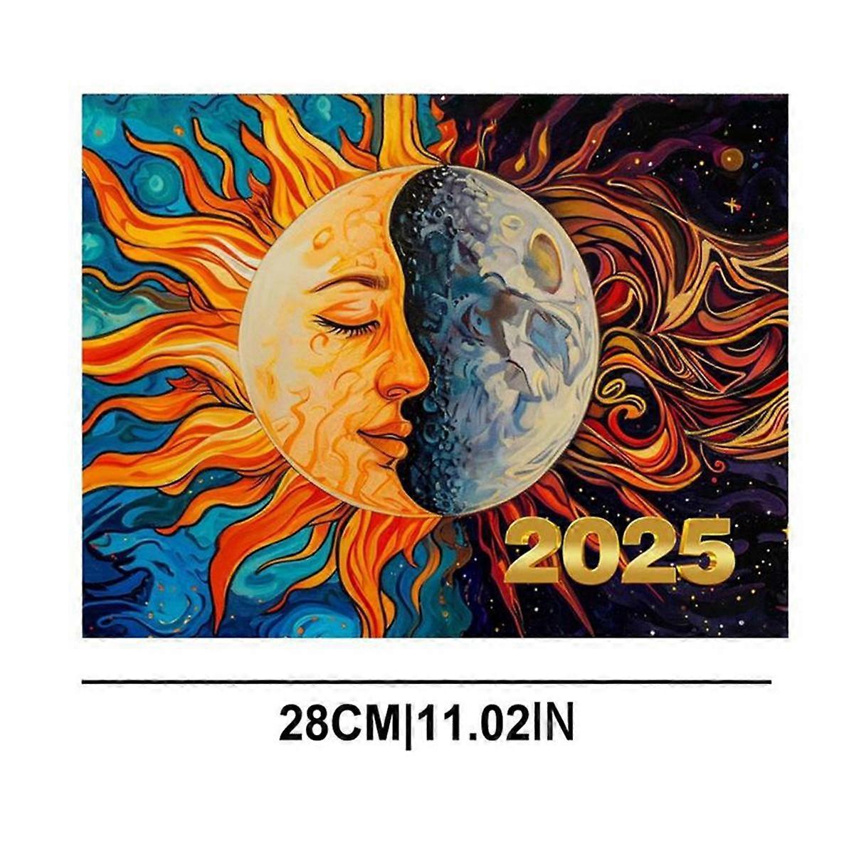 2pcs Sun and Moon Calendar in 2025 Planning Calendar Calendar Sun and ...