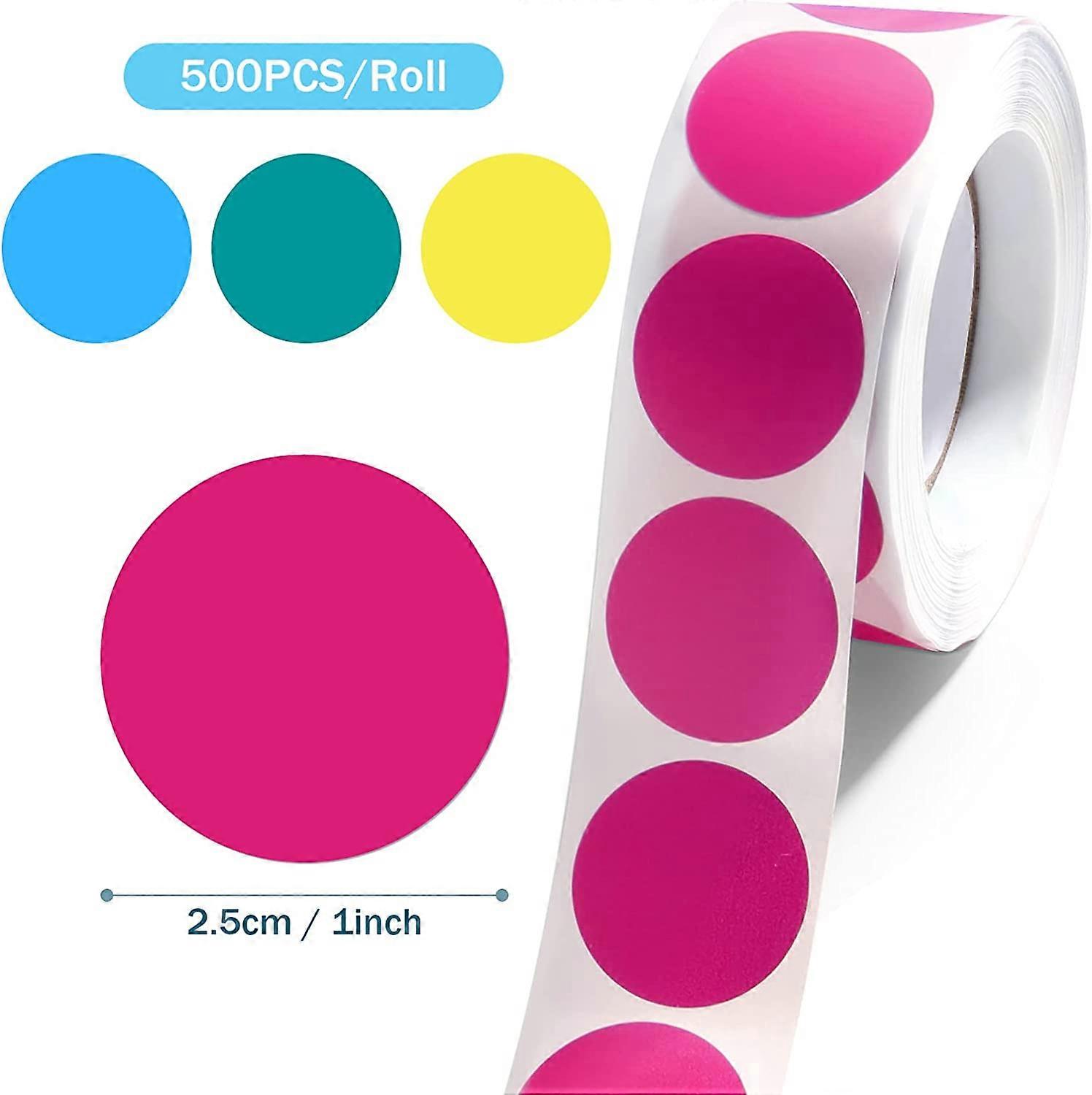 2000 Pieces Dot Stickers Colored Circle Round Removable Color-Code Dots ...