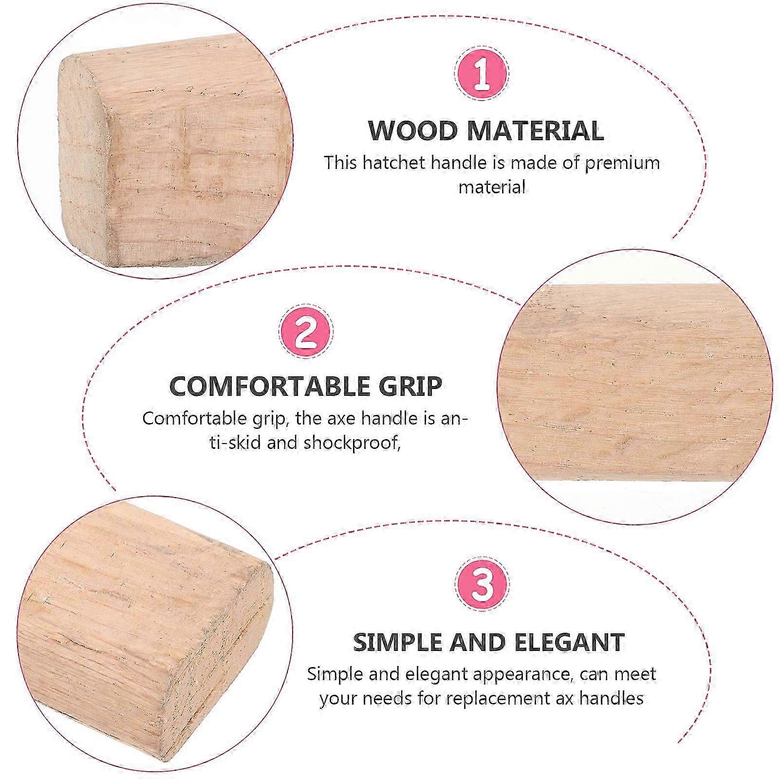2pcs Hatchet Handle Axe Handle Replacement Flat Wooden Handle Broad Axe ...